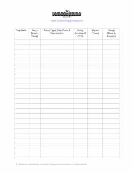 Puppy Potty Log Download | Preventive Vet